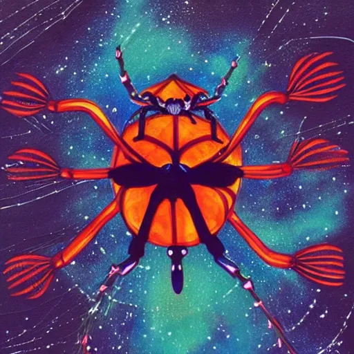 a galactic spider spinning the universe, fantasy art | Stable Diffusion ...