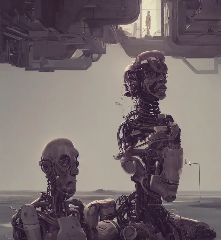 a portrait of a researcher, half human, half machine | Stable Diffusion ...