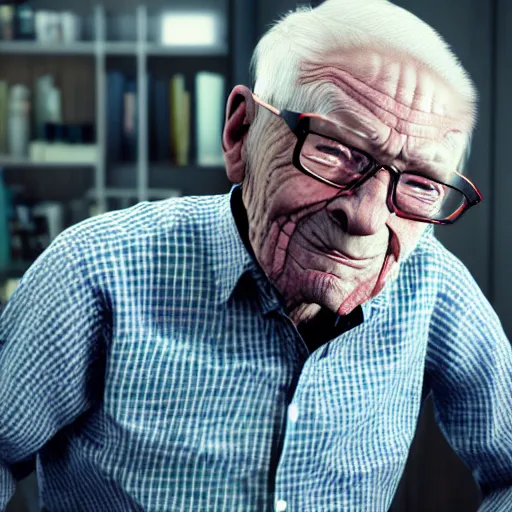 Render of a 99 year old man named James Randal from | Stable Diffusion ...