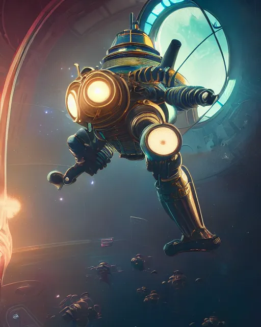 bioshock action game in space by artgerm, greg | Stable Diffusion | OpenArt