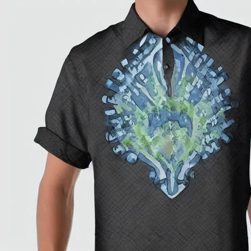 a shirt mockup with watercolour pattern | Stable Diffusion