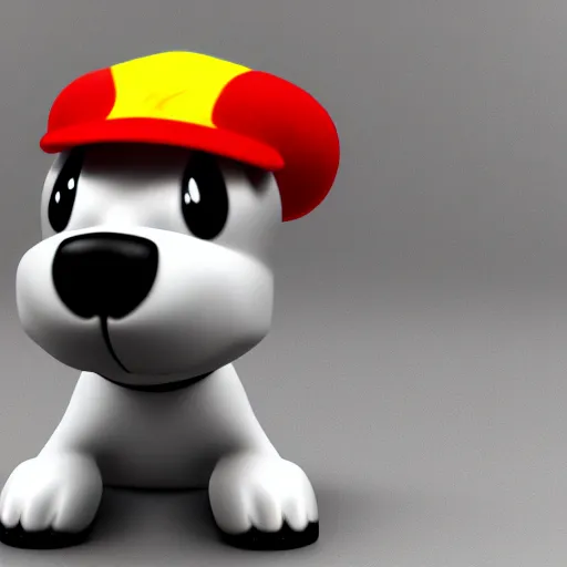 a cartoon dog with a red and yellow hat, an ambient | Stable Diffusion ...