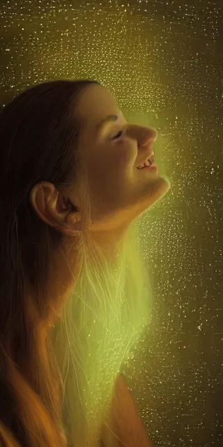 a totally enraptured smiling young woman surrounded by | Stable ...