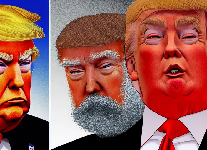 Donald Trump on the left and Karl Marx on the right, | Stable Diffusion ...
