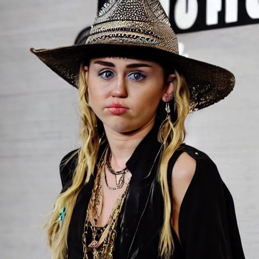 Miley Cryus wearing a cowboy hat | Stable Diffusion | OpenArt