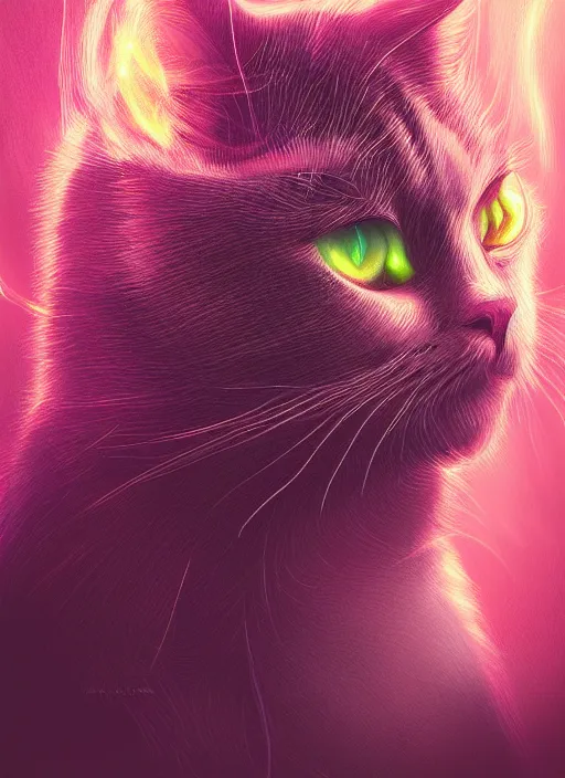 portrait of cat lowlight neon lights, | Stable Diffusion | OpenArt