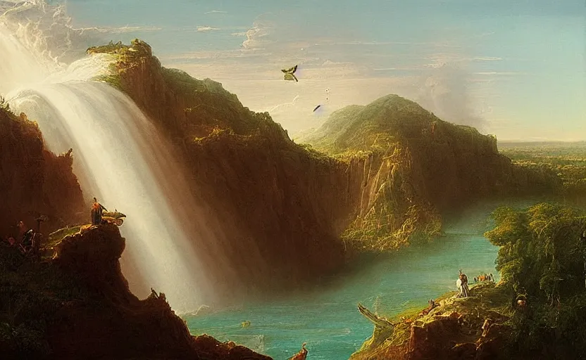 the fall of america, in the style of thomas cole ” | Stable Diffusion ...