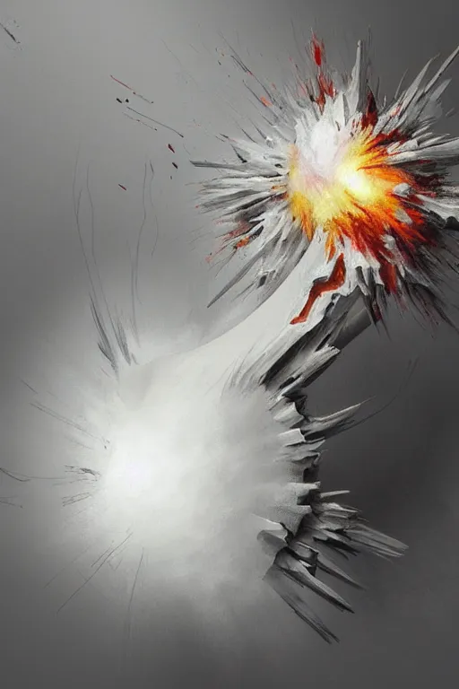 sculpture exploding in white museun exploding inside, | Stable ...