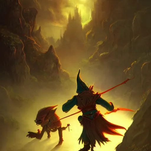 goblin attacking an elf from behind, beautiful | Stable Diffusion | OpenArt