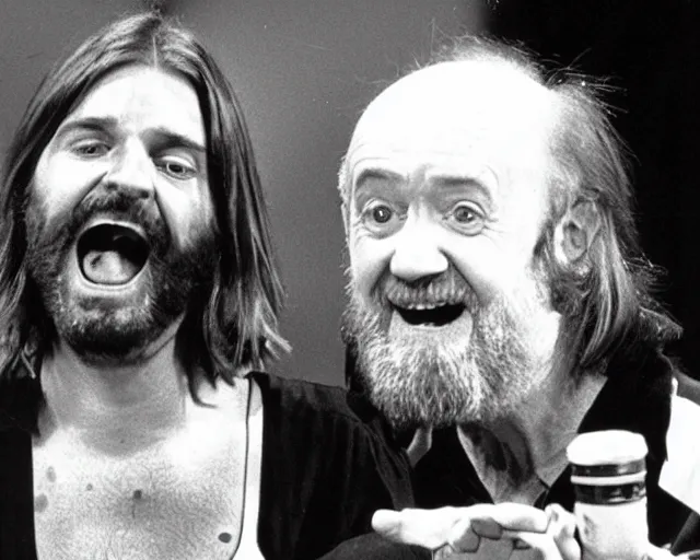 Mitch Hedberg and george carlin winning the price is | Stable Diffusion | OpenArt