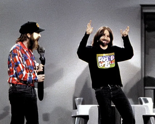 Mitch Hedberg and george carlin winning the price is | Stable Diffusion | OpenArt