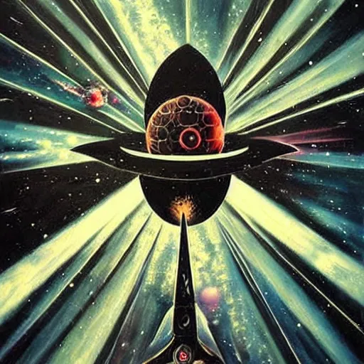 atompunk rocket ship sailing across the infinite | Stable Diffusion ...