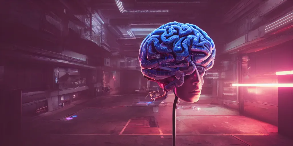 a photorealistic cyberpunk brain, in a film studio, | Stable Diffusion ...
