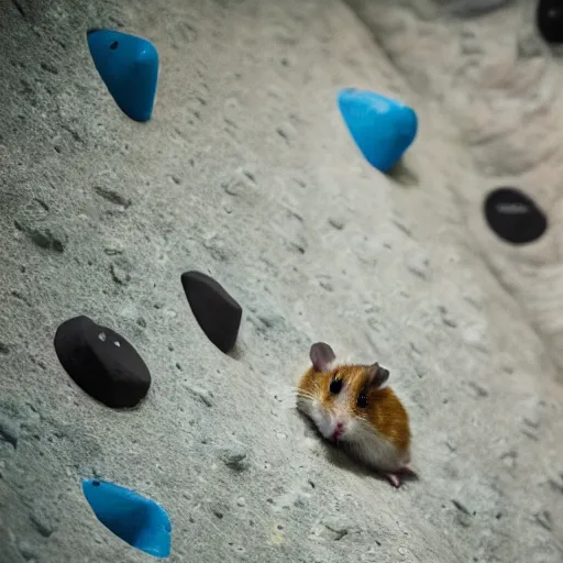 photograph of a hamster rock climbing, focused, sharp | Stable ...