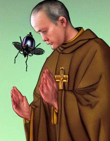 A priest fly praying, photorealistic | Stable Diffusion | OpenArt