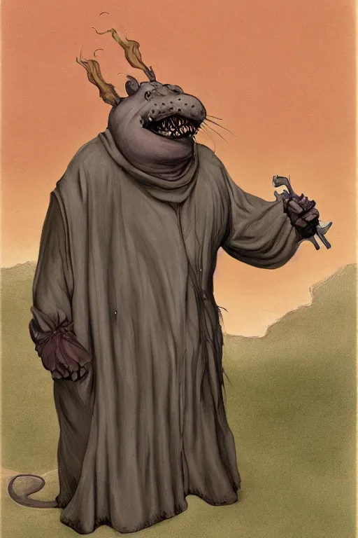 a obese gray sniveling rat person wearing a decaying | Stable Diffusion ...