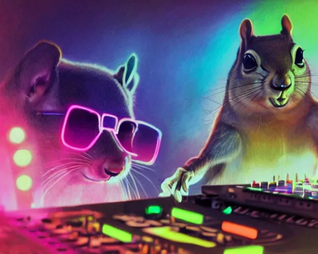 beautiful painting of hiphop DJ corgi lofi performing | Stable ...