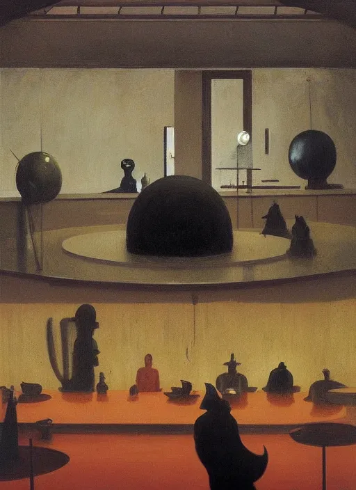 spherical head people and a black dog at flooded | Stable Diffusion ...