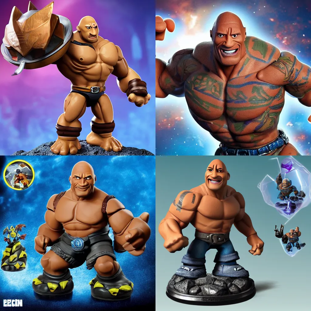 Dwayne The Rock Johnson as a skylander collectable | Stable Diffusion ...