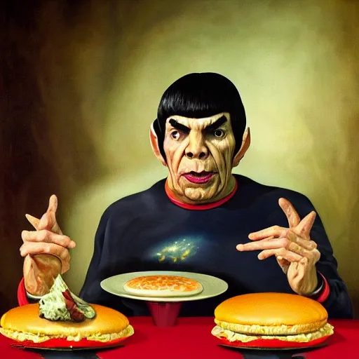 surreal grotesque kitsch low-brow portrait of Spock | Stable Diffusion ...
