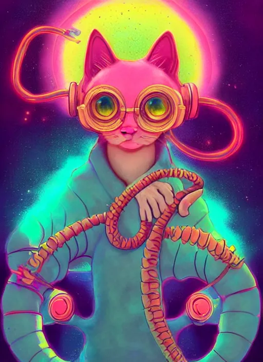 cat seahorse fursona wearing headphones, autistic | Stable Diffusion ...