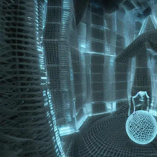 humanoid avatar in a simulated castle at the center of | Stable ...