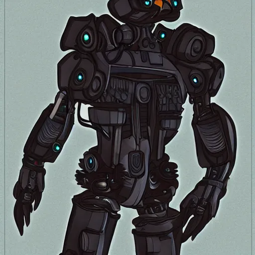 a cybernetic humanoid crow, furry art, digital | Stable Diffusion