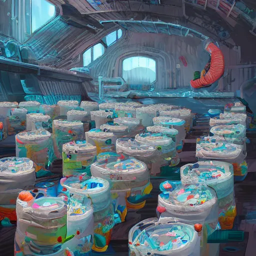 Diaper Disposal Factory, Overflowing with Diapers, | Stable Diffusion ...