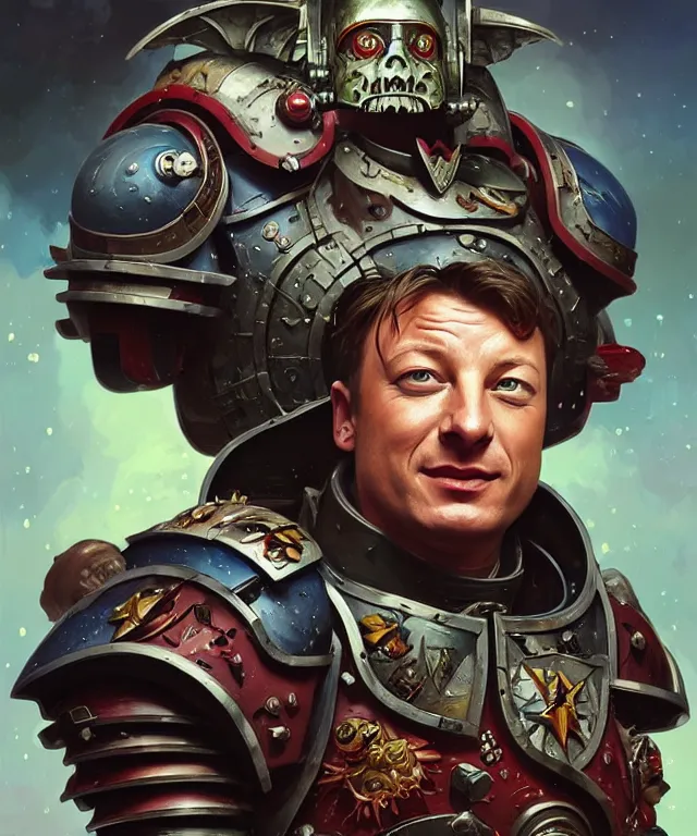 Jamie Oliver as Warhammer 40k Space Ork, portrait, | Stable Diffusion ...