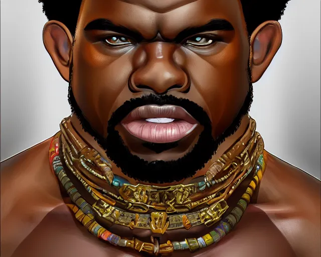 character portrait concept art for a huge hulking | Stable Diffusion ...