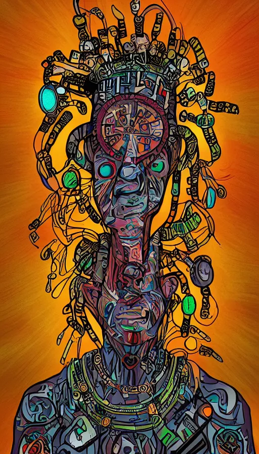 portrait of a digital shaman, by jhonen vasquez | Stable Diffusion | OpenArt