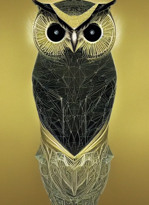 symmetry!! product render poster golden ration owl, | Stable Diffusion ...