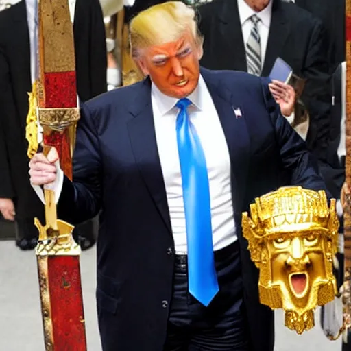 donald trump, donald trump wearing knights armor, | Stable Diffusion ...