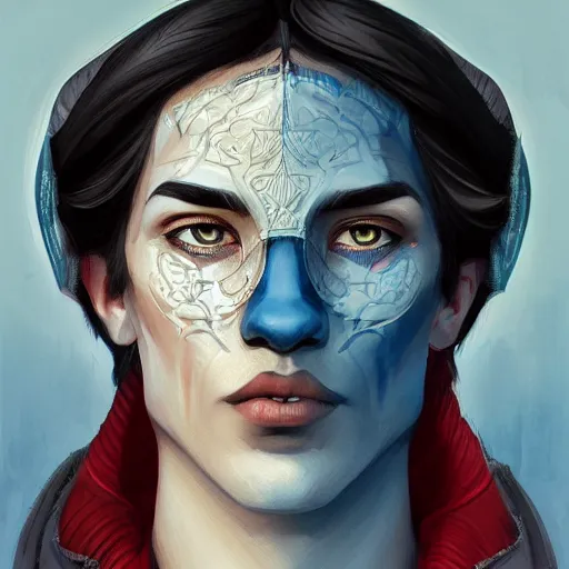 head-on symmetrical centered painted portrait, a | Stable Diffusion ...