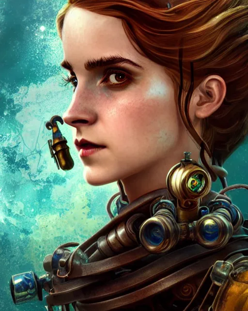 underwater bioshock steampunk biopunk portrait of emma | Stable ...