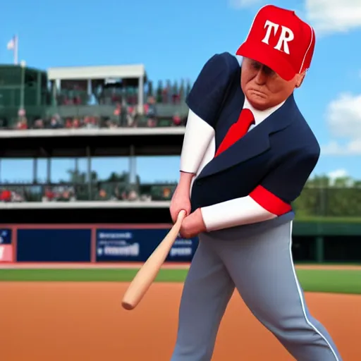 donald trump playing baseball, photorealistic, ultra | Stable Diffusion ...