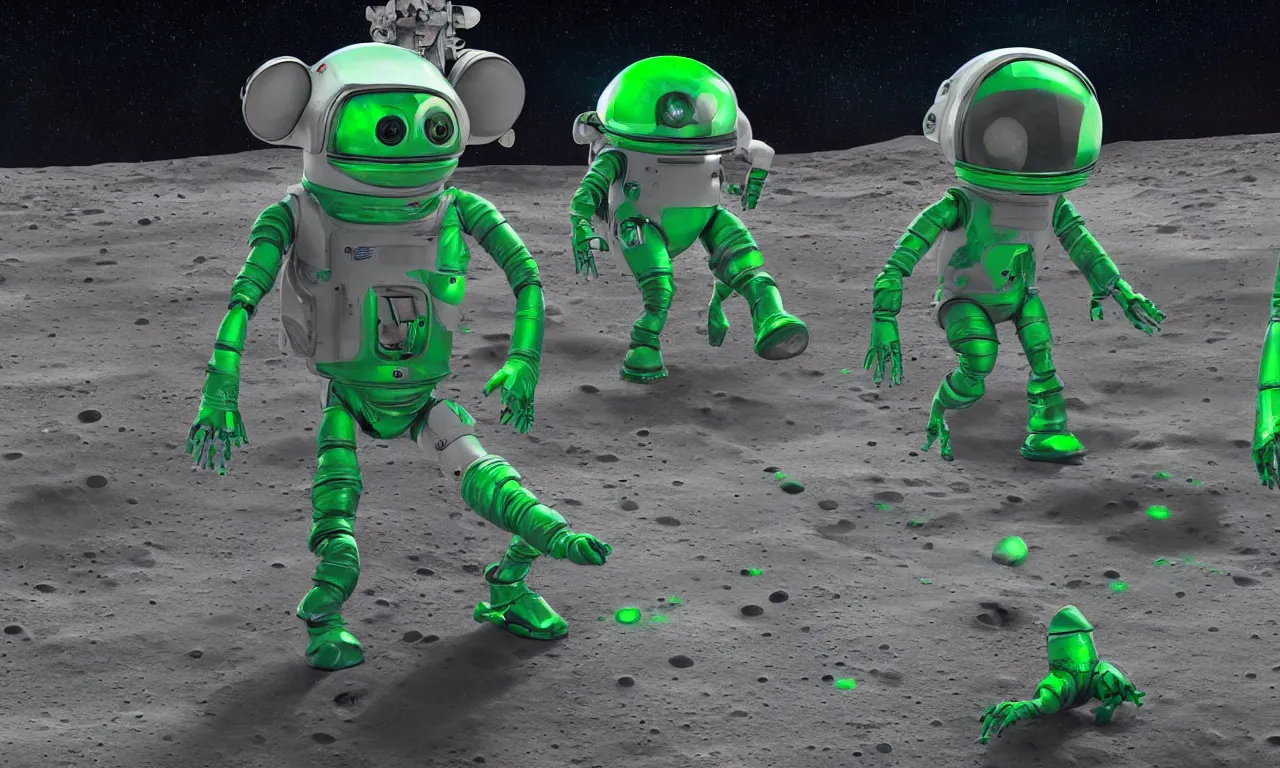 cute NASA robots working on the surface of the moon | Stable Diffusion ...