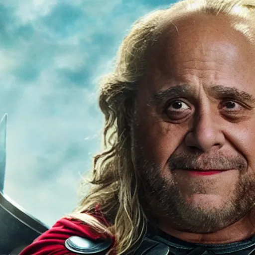 Danny Devito as Thor, still image from Marvel movie, | Stable Diffusion | OpenArt