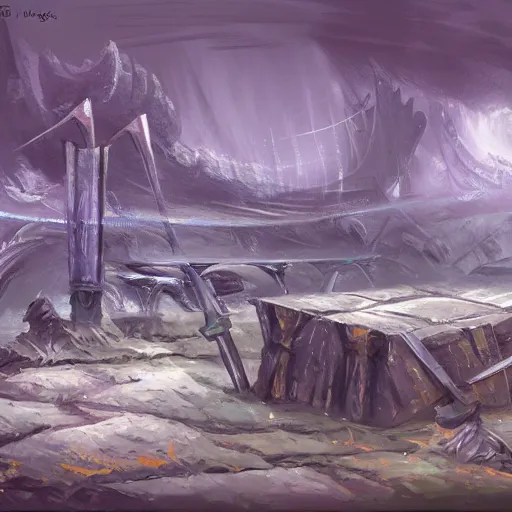 a pile of swords, arena background, concept art by | Stable Diffusion ...
