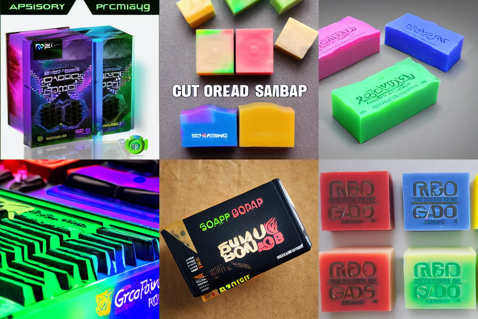 Advertisement for RGB gaming soap, professional, high | Stable ...