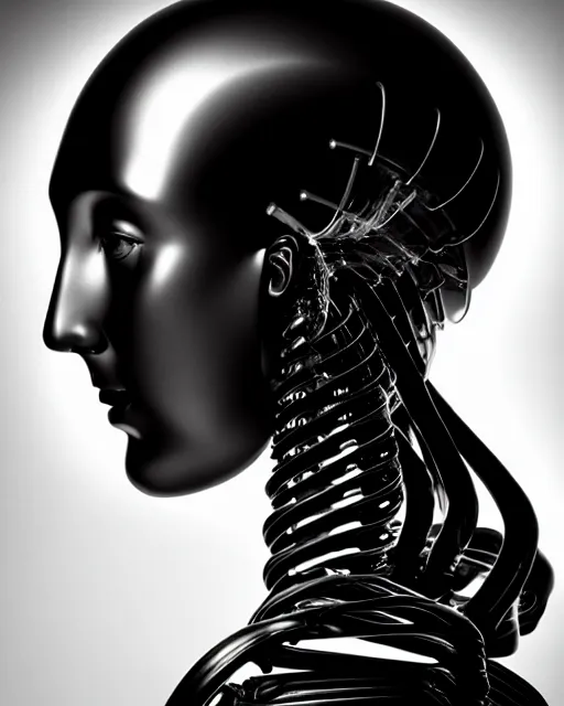 a beautiful bio - mechanical translucent faceless | Stable Diffusion ...