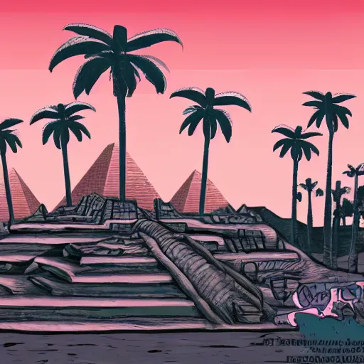 an arabian desert village during an alien invasion at | Stable ...