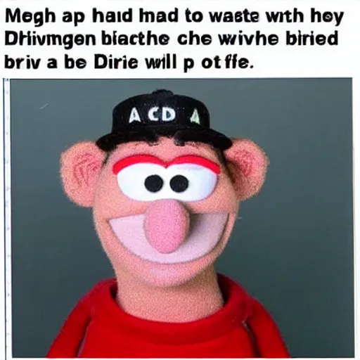 mugshot of a drunk and wasted muppet. arrested, | Stable Diffusion ...