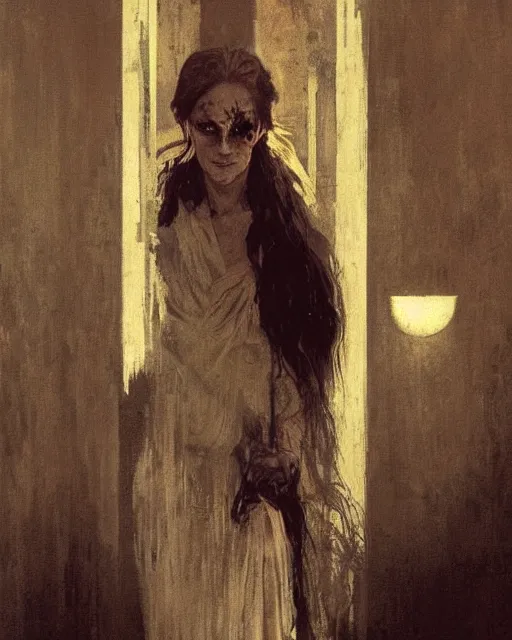 a gorgeous but creepy, sinister woman in layers of | Stable Diffusion ...