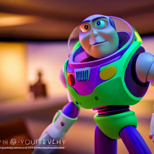 buzz light year nervous about his job interview, | Stable Diffusion