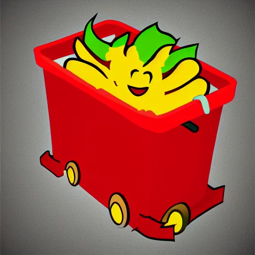 emoji icon of a smiling garbage dumpster fire emoji, | Stable Diffusion ...