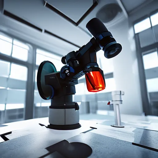 rooster looking through a microscope in a futuristic | Stable Diffusion | OpenArt