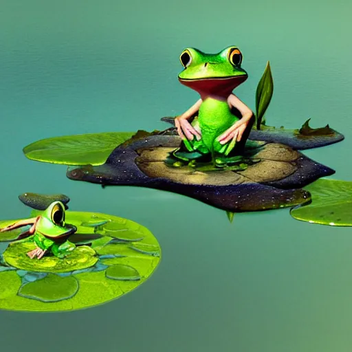a frog fairy on a lily pad, concept render, magical, | Stable Diffusion ...