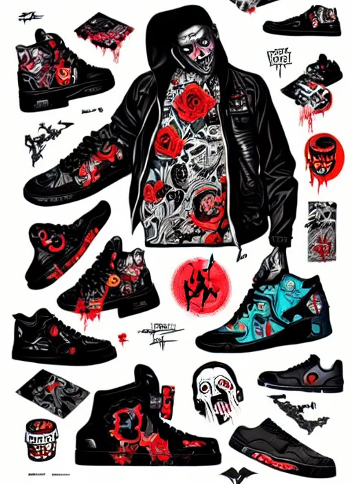 zombie jordan shoes hiphop streetwear drip, tristan | Stable Diffusion ...