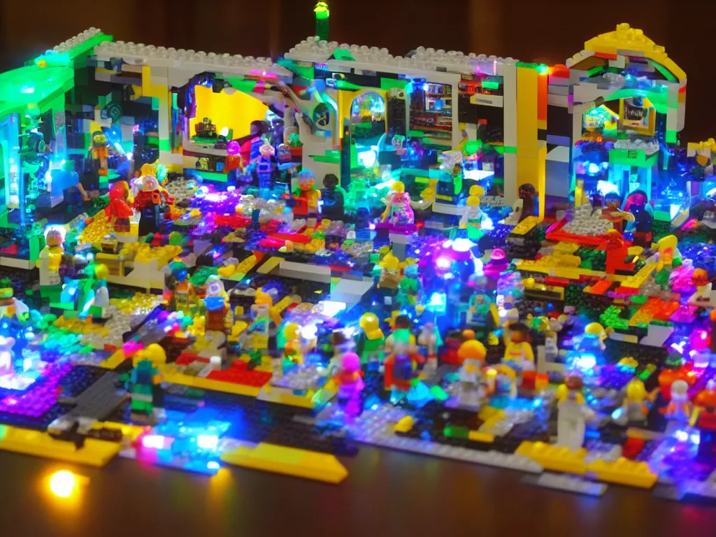 trance festival lego set, dramatic lighting | Stable Diffusion
